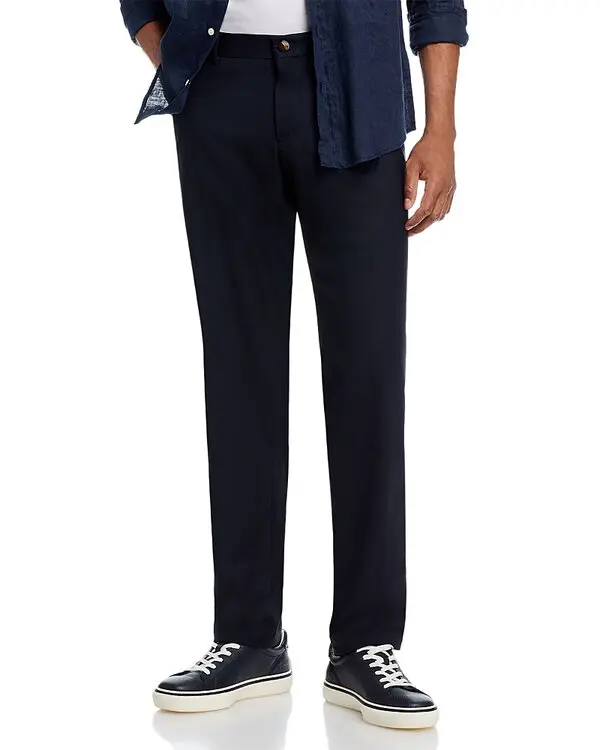PT TORINO Wool Serge 160's Slim Fit Five Pocket Pants - Navy