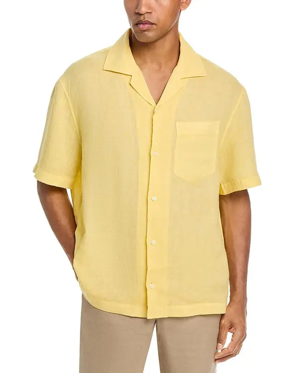 Hugo Exolino Oversized Fit Pocket Shirt - Medium Yellow