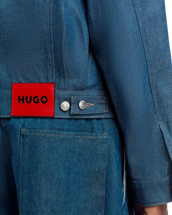 Hugo Regular Fit Denim Jacket - Dark Blue