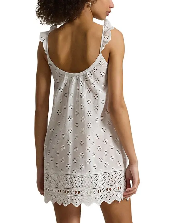 Polo Ralph Lauren Eyelet Cami Slip Dress - White Cloud