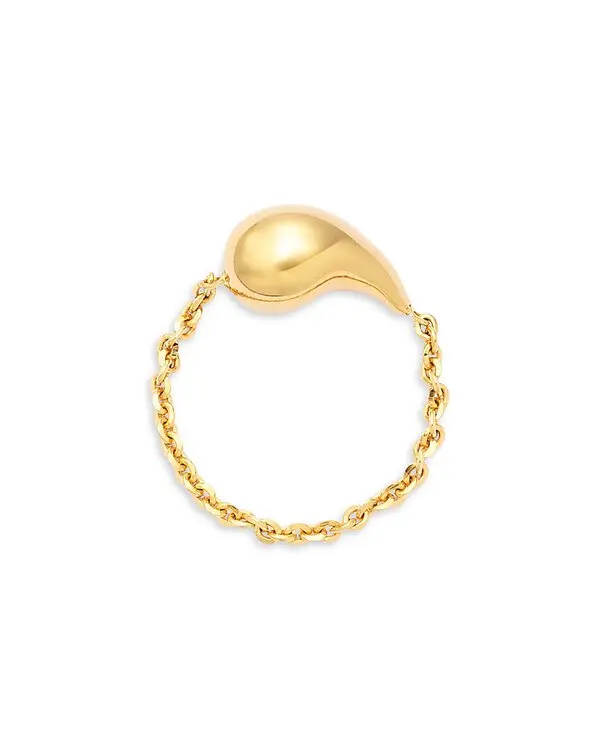 Bottega Veneta Drop Chain Ring - Yellow