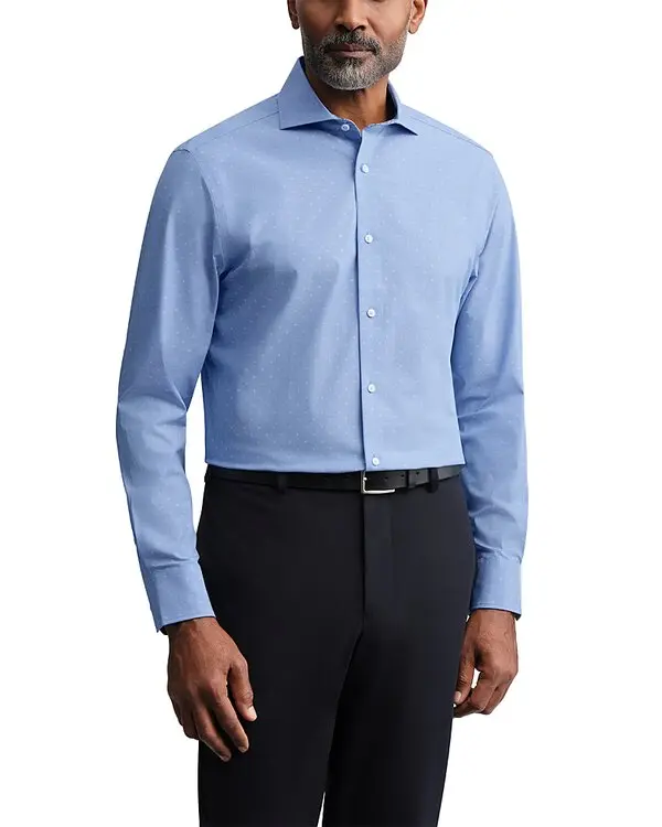 Ted Baker London Nantucket Spread Collar Slim Fit Premium Stretch Dress Shirt - Blue