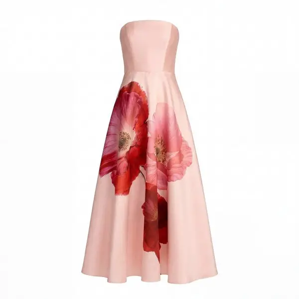 Mac Duggal Strapless A-line Midi Dress