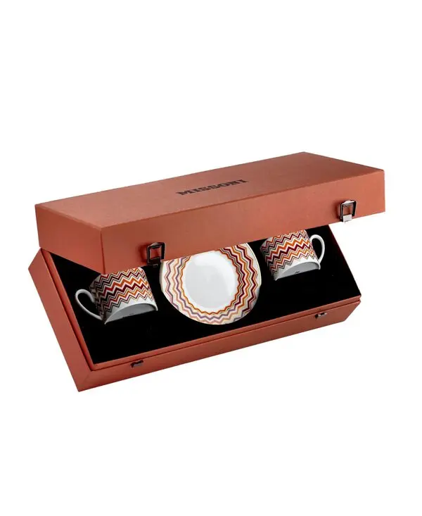 Missoni Iconic Tea Cup & Saucer, Set Of 2 - Multicolor