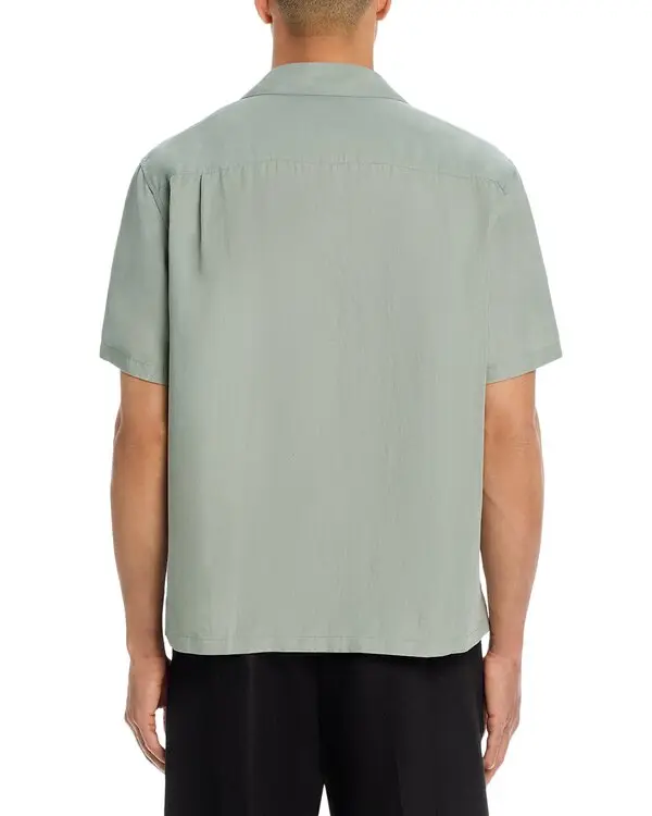 Madewell Tencel Blend Short Sleeve Shirt - Frosted Cement
