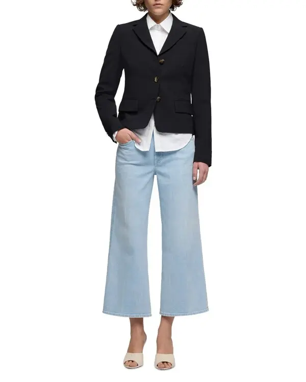7 For All Mankind Petites Lotta Wide Ankle Jeans - Dewdrop