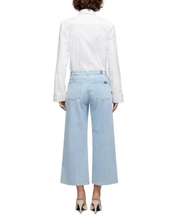 7 For All Mankind Petites Lotta Wide Ankle Jeans - Dewdrop