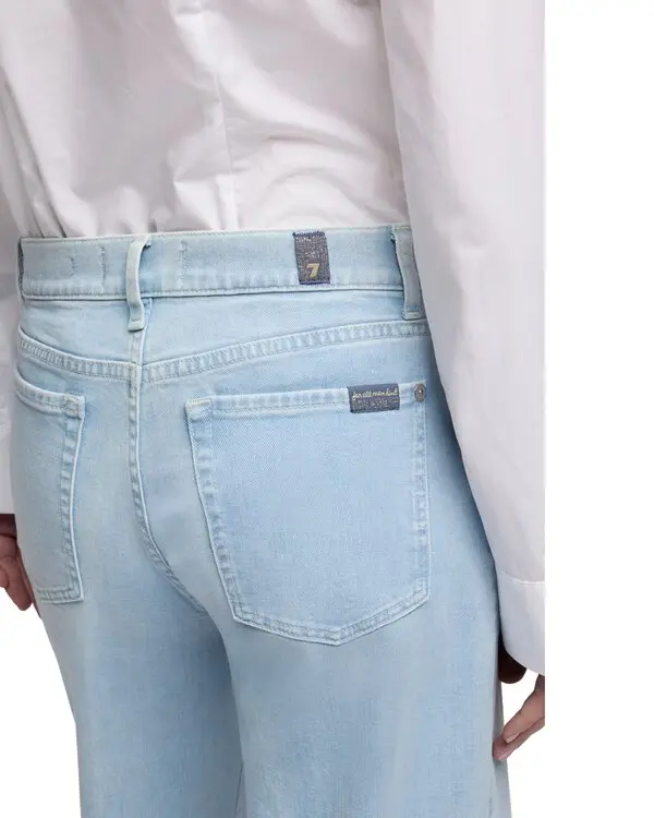 7 For All Mankind Petites Lotta Wide Ankle Jeans - Dewdrop