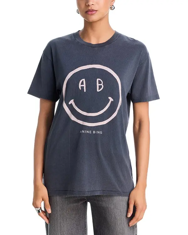 ANINE BING Cade Smiley Tee