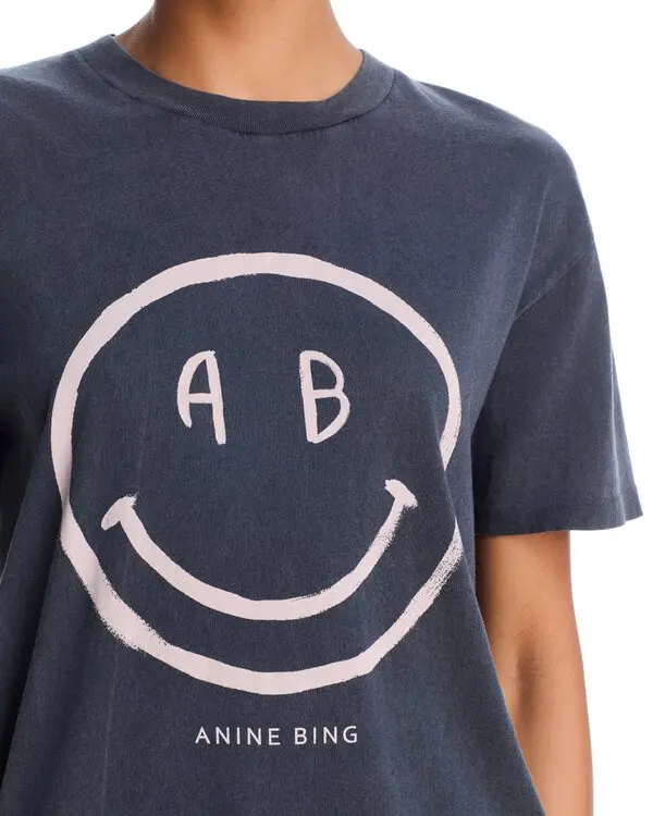 ANINE BING Cade Smiley Tee - Grey