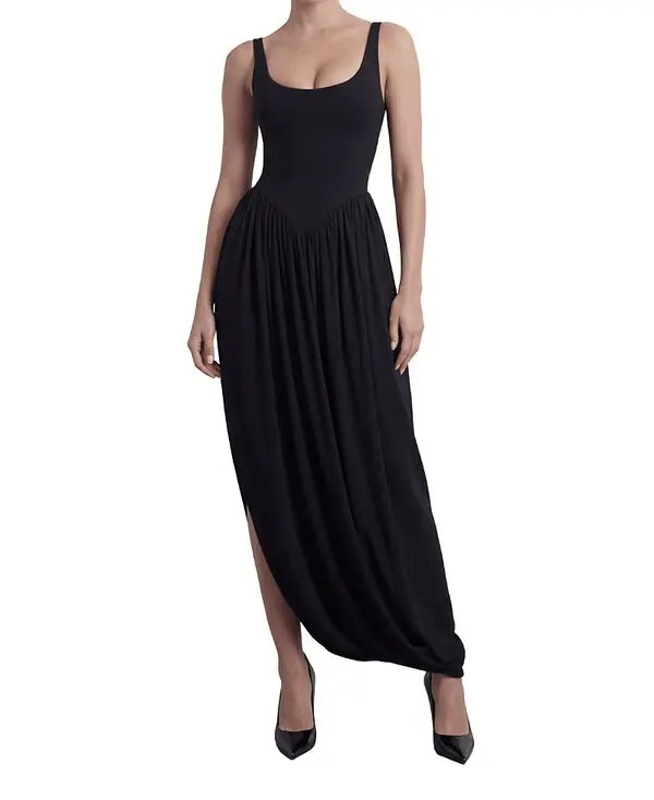 HEIRESS BEVERLY HILLS Sculpt Drape Maxi Dress - Black