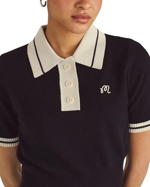 MALBON Mikayla Wool & Cashmere Knit Polo