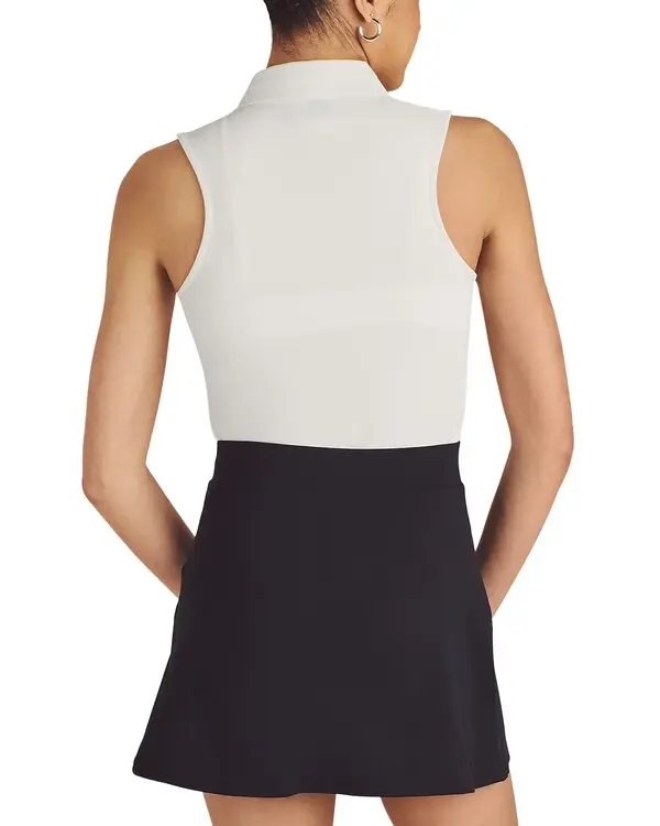 MALBON Claudia Sleeveless Polo - White/white