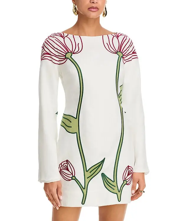 Farm Rio Long Sleeve Mini Dress