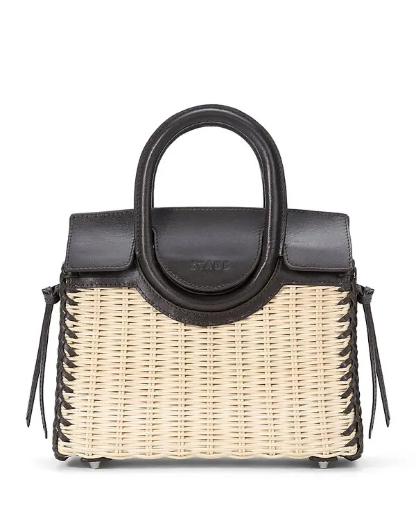 Staud Maude Mini Wicker Carryall Bag - Natural