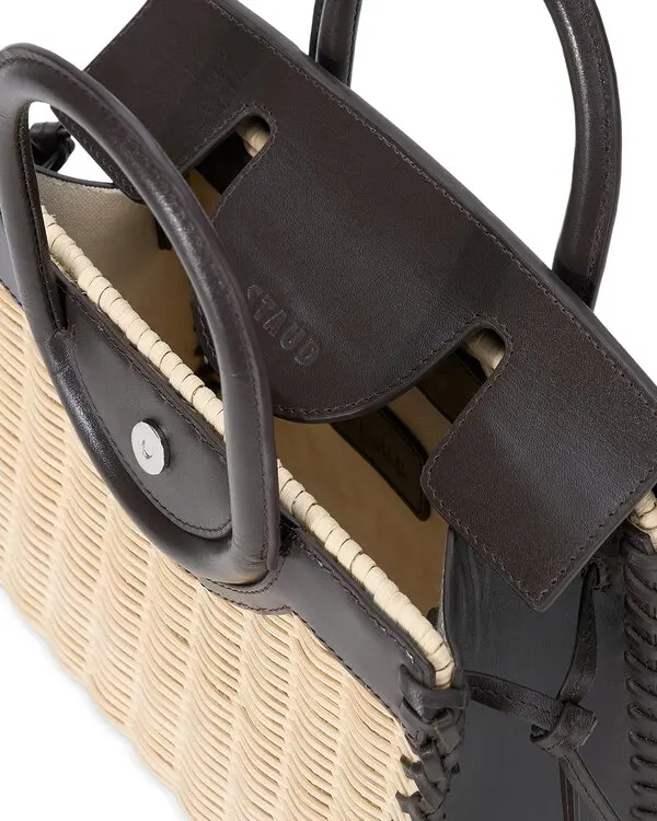 Staud Maude Mini Wicker Carryall Bag - Natural