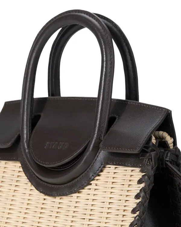 Staud Maude Mini Wicker Carryall Bag - Natural