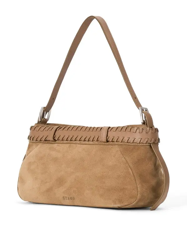 Staud Brooklyn Suede Shoulder Bag - Husk