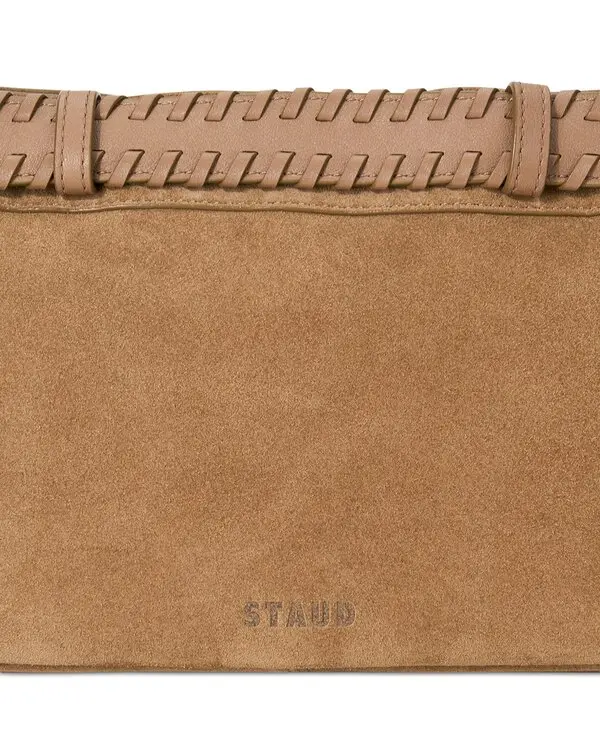 Staud Brooklyn Suede Shoulder Bag - Husk