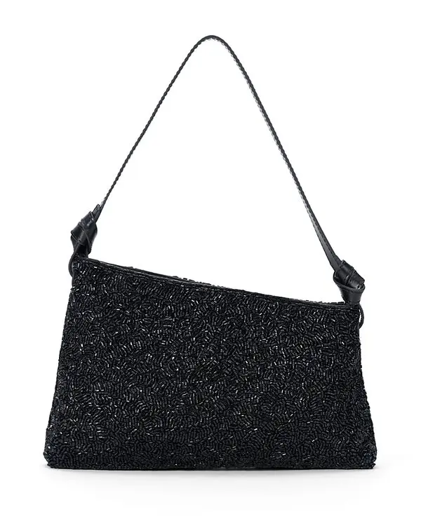 Staud Dani Mini Beaded Shoulder Bag - Black