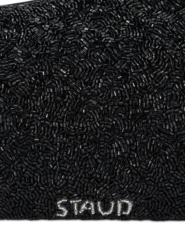 Staud Dani Mini Beaded Shoulder Bag - Black