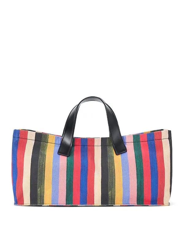 Staud Striped Canvas Tote - Artist Stripe