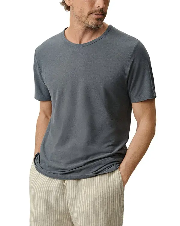 ALEX CRANE Crepe Crewneck T-shirt - Lake