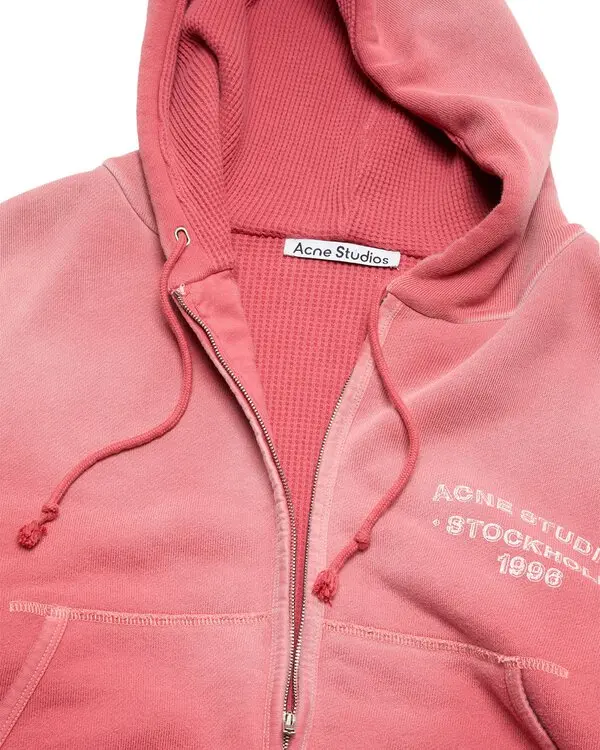 Acne Studios Hooded Zip Sweatshirt - Red