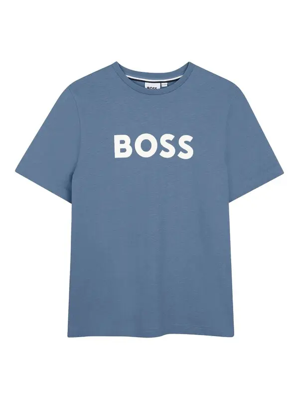 BOSS T-shirt Con Logo - Blue