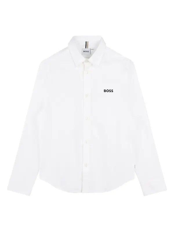 BOSS Camicia Con Logo - White