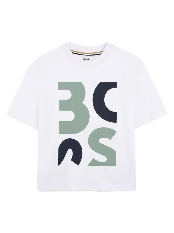 BOSS T-shirt Con Stampa Logo - White