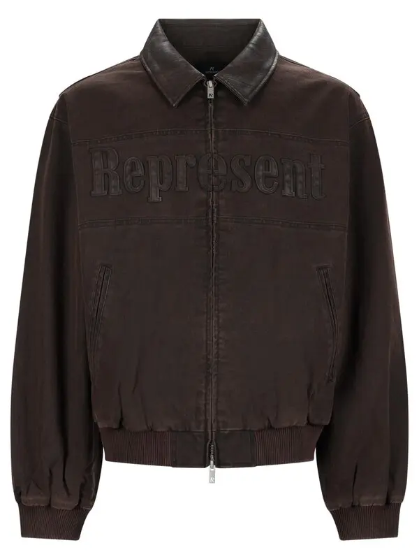 REPRESENT Bomber "trucker" Jacket - Brown