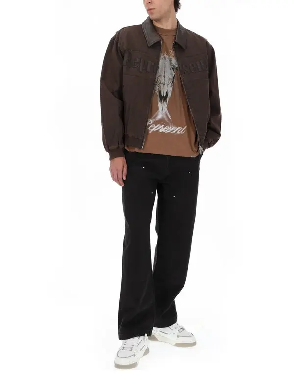 REPRESENT Bomber "trucker" Jacket - Brown
