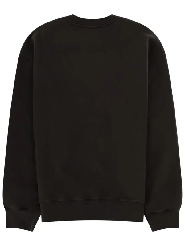 Maison Kitsuné Crewneck Sweatshirt With Embroidered Logo - Charcoal