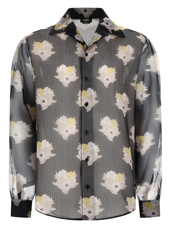 Fendi Oversized Cotton And Silk Shirt