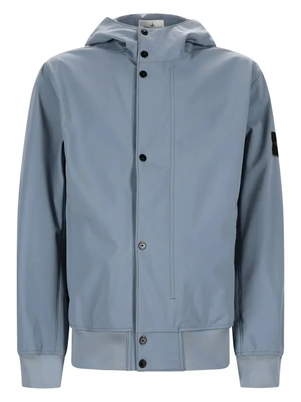 Stone Island Hooded Parka - Blue
