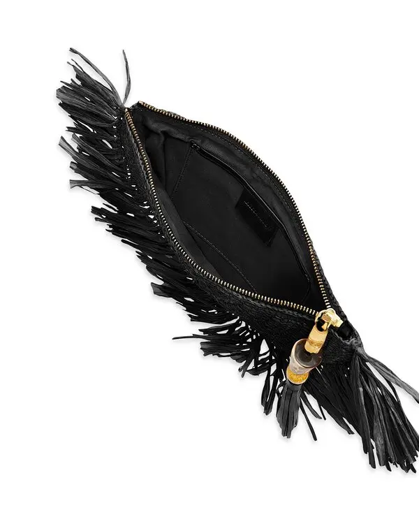 Rebecca Minkoff Lucia Small Raffia Clutch - Black