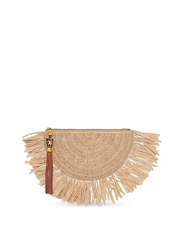 Rebecca Minkoff Lucia Small Raffia Clutch - Natural