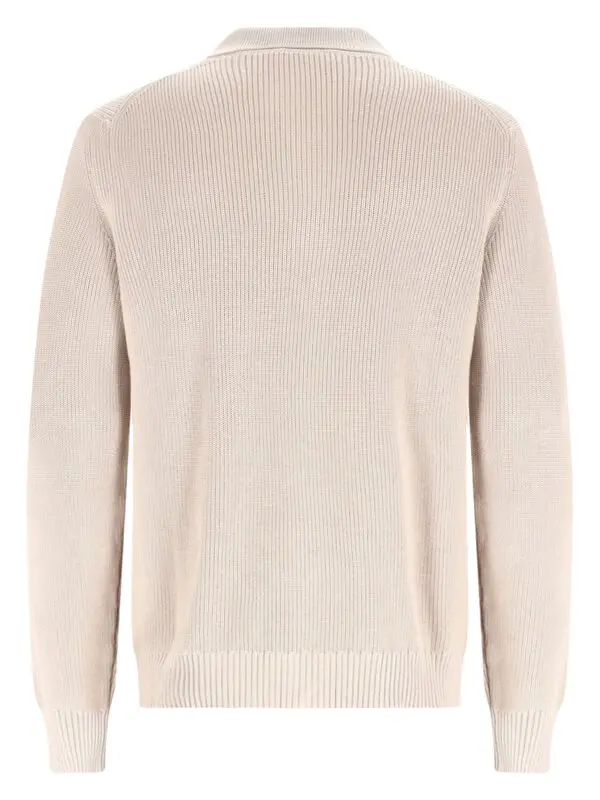 FAY Cotton Knit Cardigan - Beige