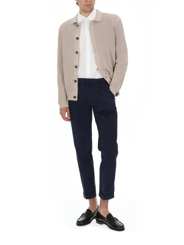 FAY Cotton Knit Cardigan - Beige