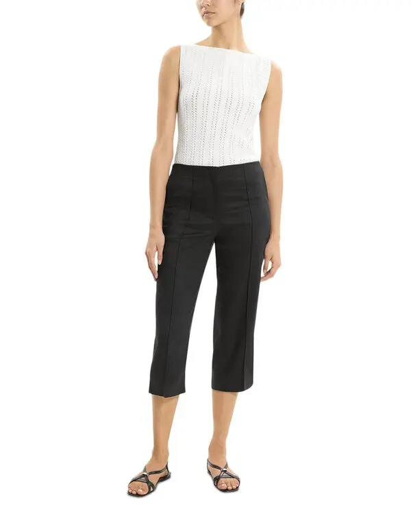 Theory Slit Capri Pants - Black