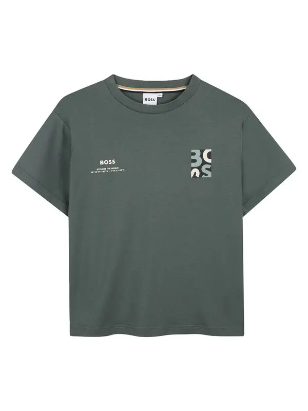 BOSS T-shirt Con Logo - Green