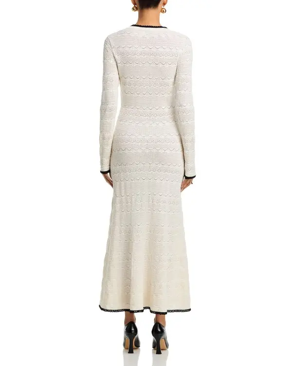 SELF-PORTRAIT Pointelle Knit Mini Dress