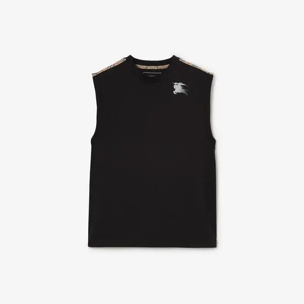 Burberry Check Trim Jersey Tank Top