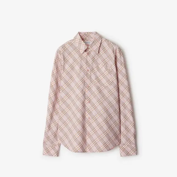 Burberry Classic Fit Check Cotton Shirt - Floss Pink