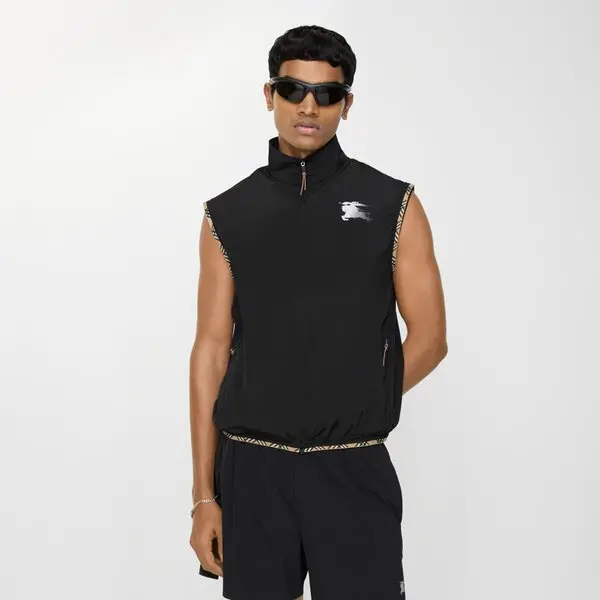 Burberry Check Trim Nylon Gilet