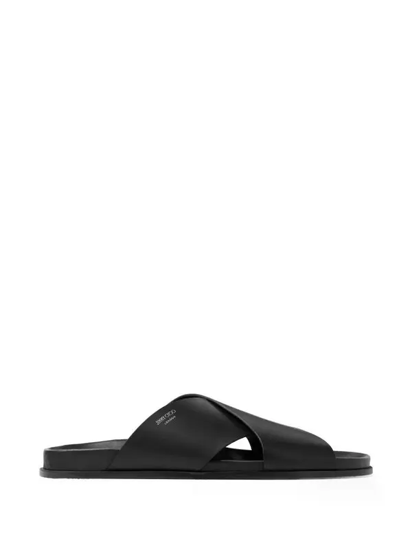 JIMMY CHOO Sol Crossover-strap Sandals - Black