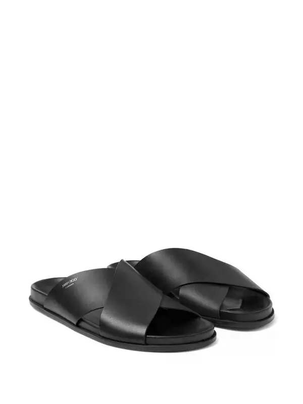 JIMMY CHOO Sol Crossover-strap Sandals - Black