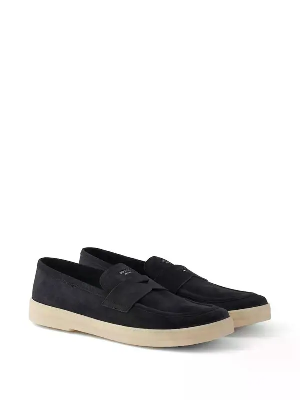 Prada Suede Loafers - Blue