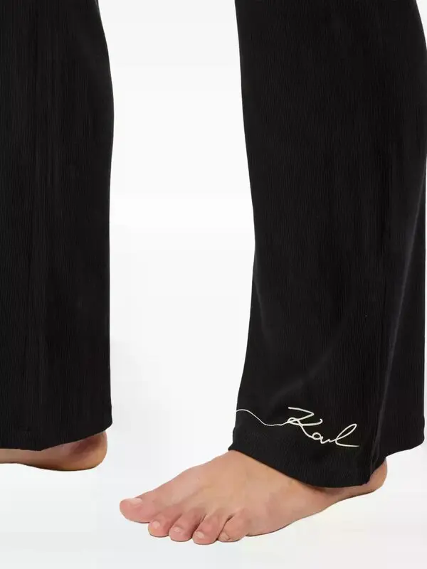 Karl Lagerfeld Signature Flare Palazzo Pants